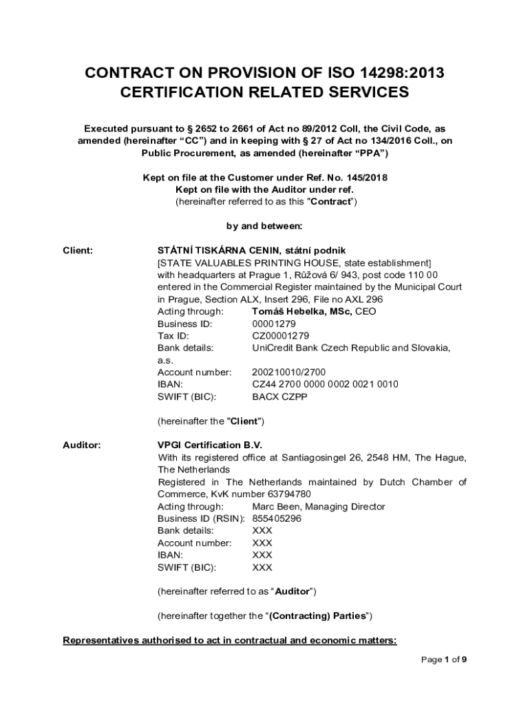 Fillable Online smlouvy gov blog.vskandco.comiso-14298-certificationISO ...