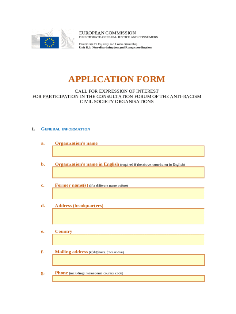 APPLICATION . CALL FOR EXPRESSION OF INTEREST - ec europa Doc Template ...