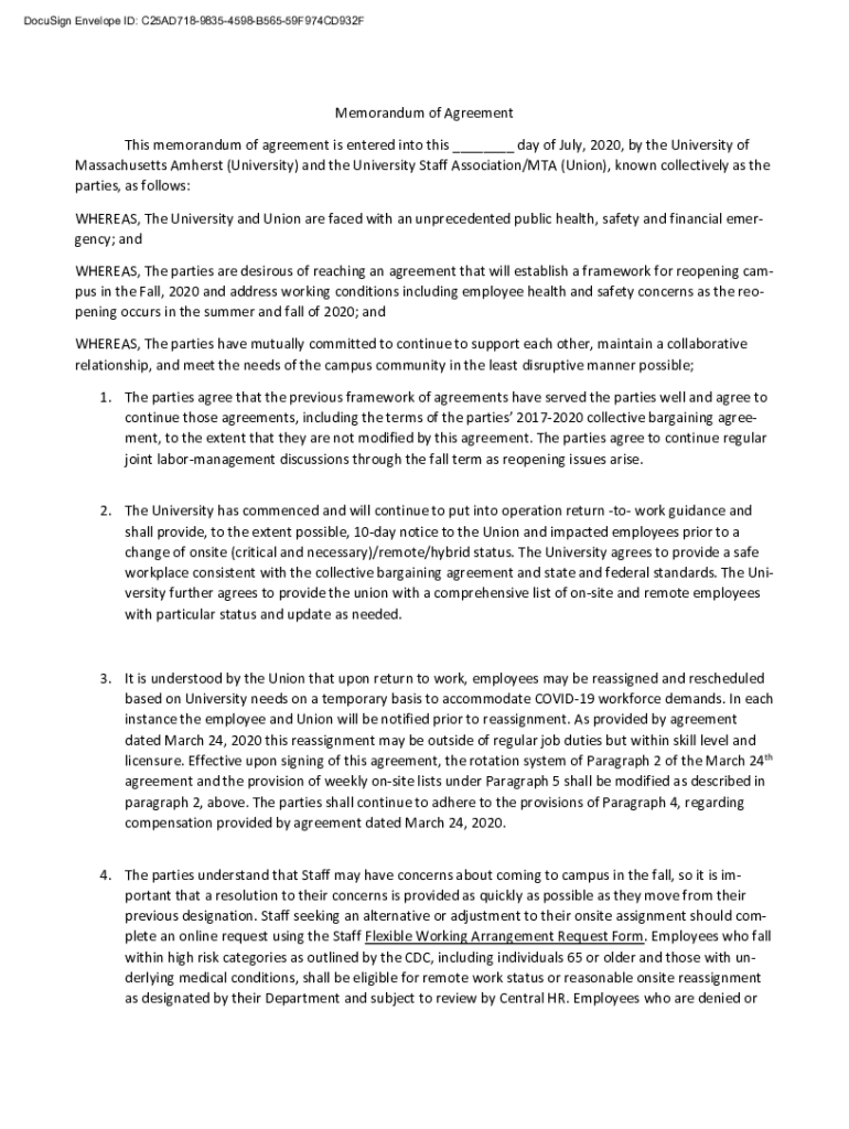 Fillable Online MEMORANDUM OF AGREEMENT (MOA) #FAM-22-126-1 VIRGINIA ...