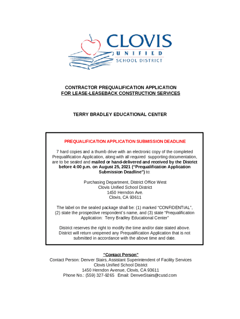 RFQ-RFP - NEW K-8 SCHOOL - LEASE-LEASEBACK.pdf Doc Template | pdfFiller