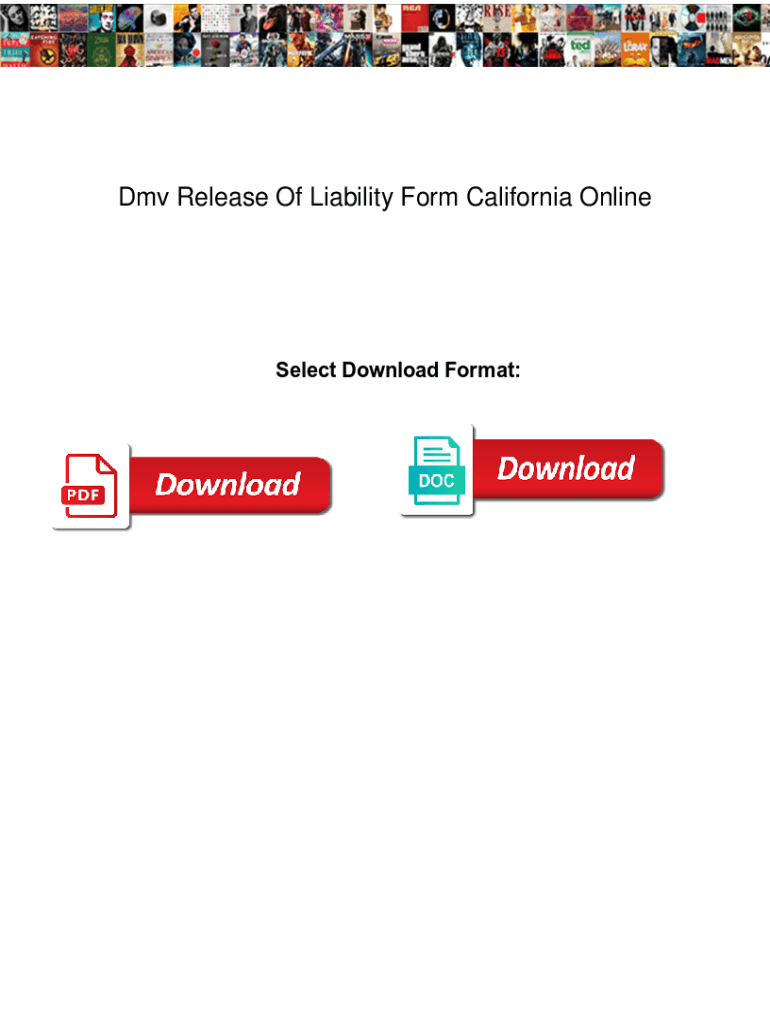 Fillable Online Vehicle Release of Liability & Notice of TransferDMV ...