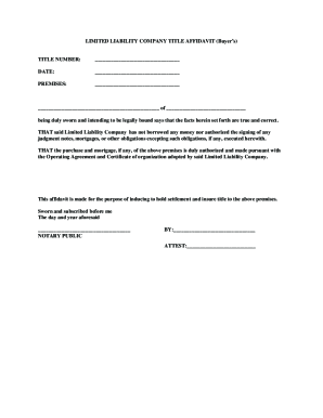 Fillable Online www.lawinsider.comclauseform-of-title-affidavitForm of ...