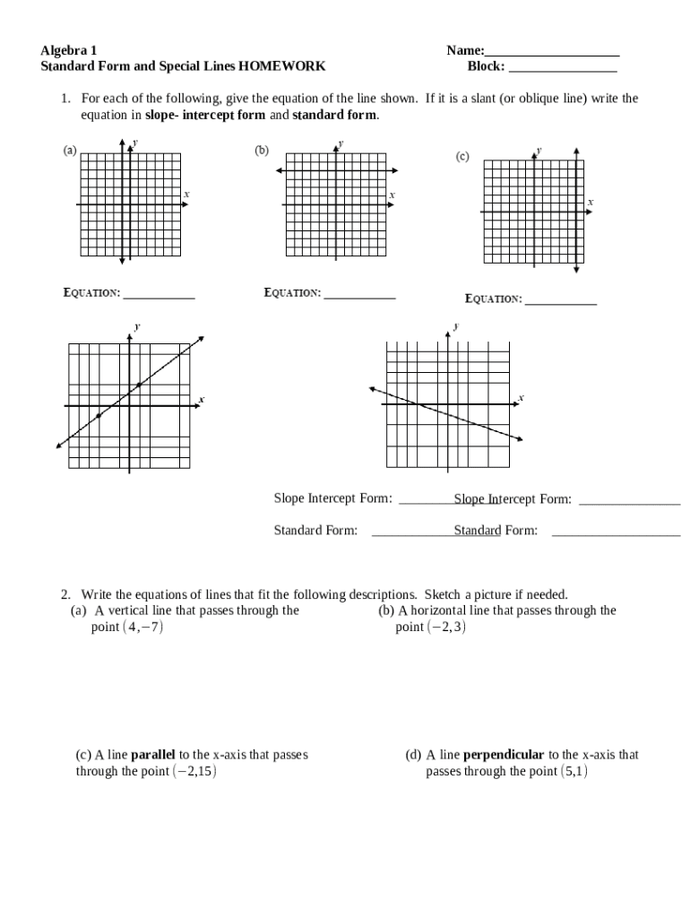 Standard Worksheet and Answer Key - mathwarehouse Doc Template | pdfFiller