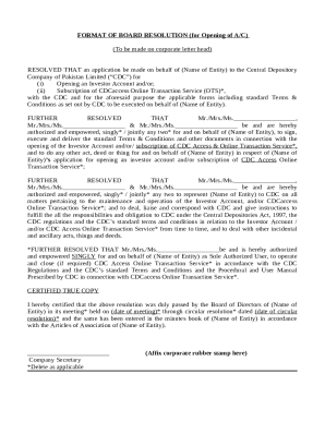 Free Board Resolution Templates (WordPDF) - WordLayoutsBoard Resolution ...