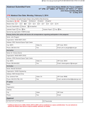 Fillable Online Abstract Submittal Form Joint Army-Navy-NASA-Air Force ...