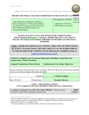 Fillable Online docs cpuc ca docs.cpuc.ca.govPublishedDocsEfileFORM A ...