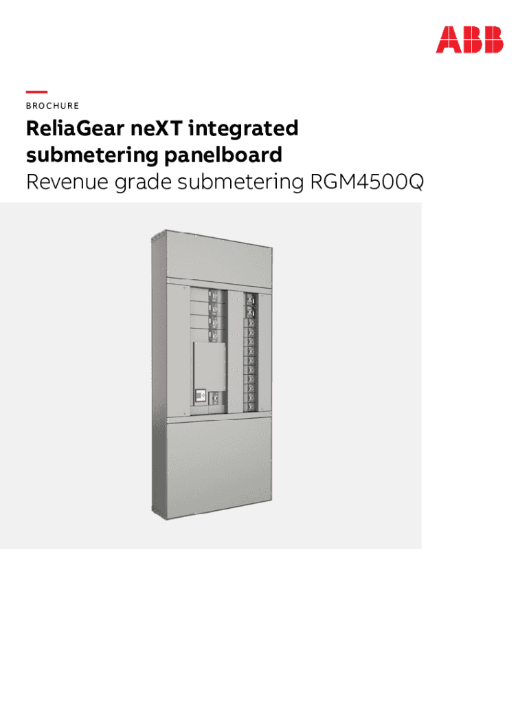 Fillable Online BROCHURE ReliaGear neXT integrated submetering ...