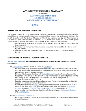 A THREE-WAY MINISTRY COVENANT AUTHORIZED MINISTER LOCAL CHURCH ... Doc ...