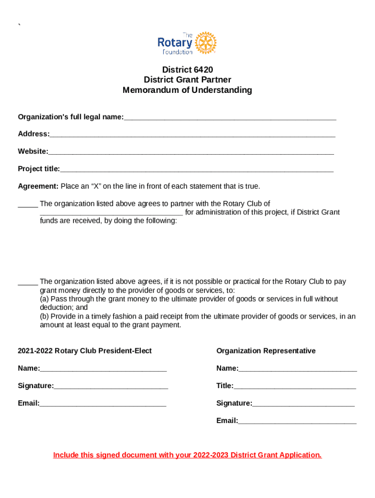 Memorandum of Understanding (MOU) - Overview, Contents, Process Doc ...