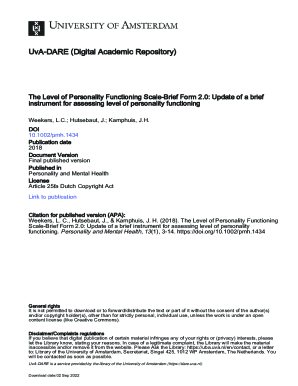 Fillable Online pure uva dare.uva.nlpersonalpureThe Level of ...