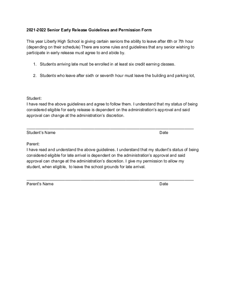 Fillable Online images pcmac 2021-2022 Senior early release guidelines ...