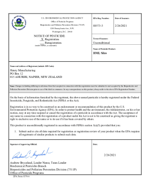 Fillable Online US EPA, Pesticide Product Label, HML Silco,02/26/2021 ...
