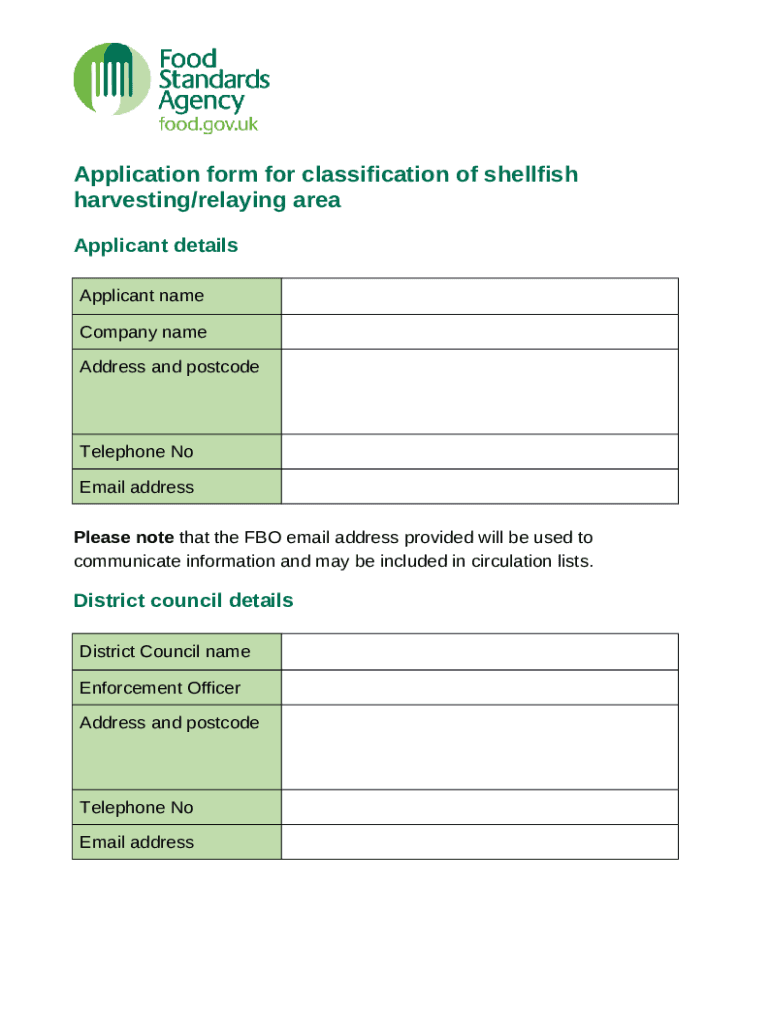 www.food.gov.uksitesdefaultAPPLICATION FOR CLASSIFICATION OF SHELLFISH ...