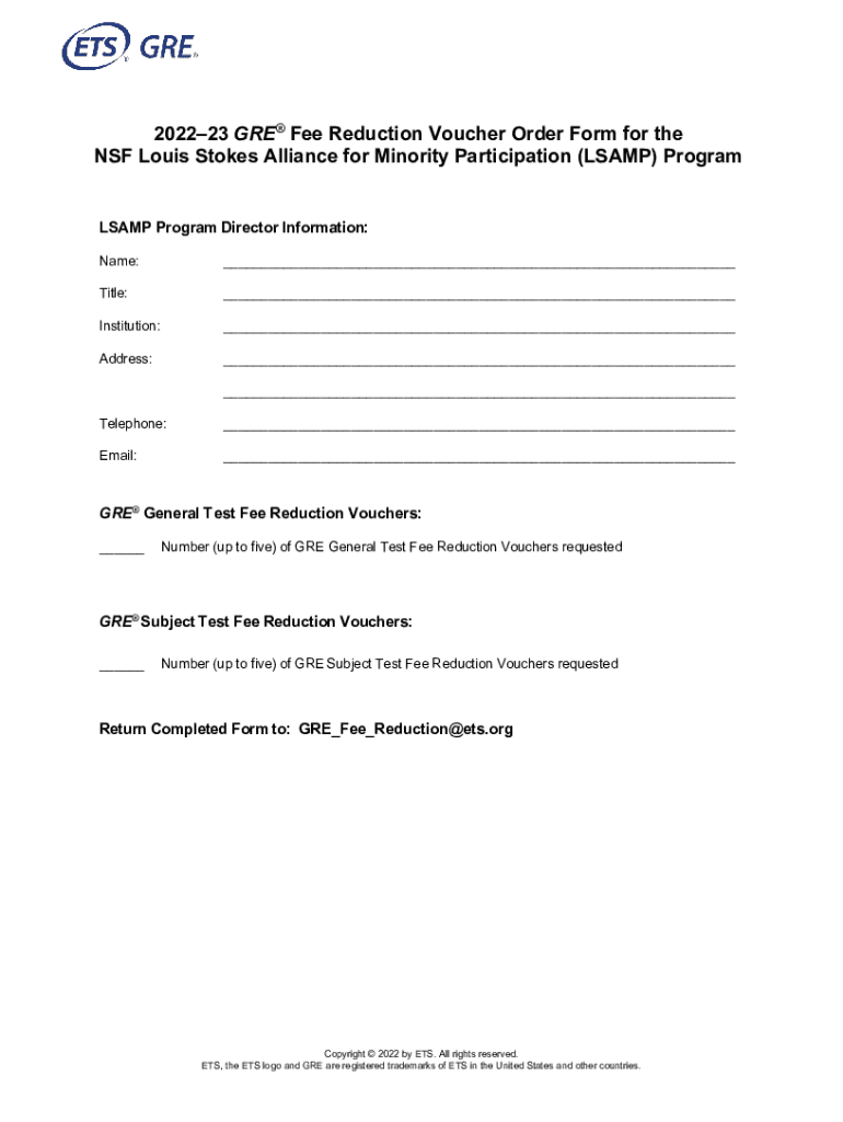 Fillable Online origin-www-new.ets.orgsgregre fee reduction request ...