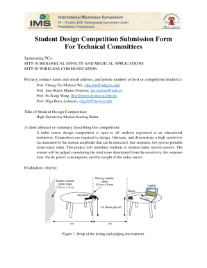 Fillable Online Student Design Competition Submission Form For ...