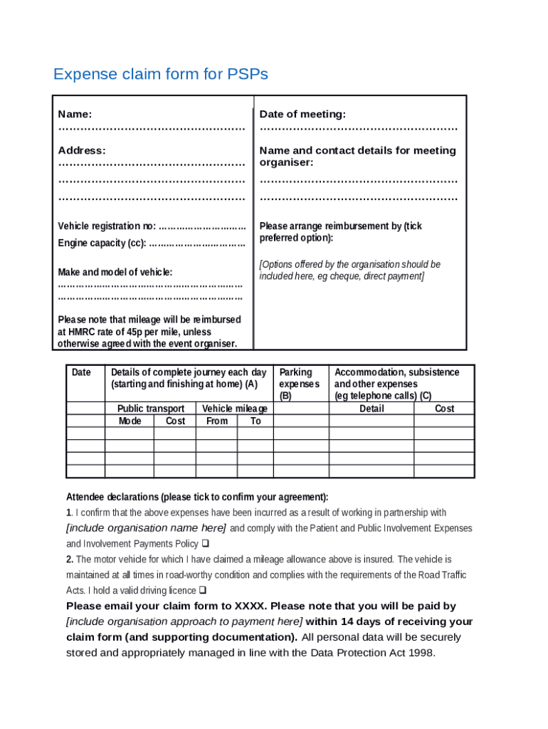 Vehicle Expense Payment Request/Claim - Toyota Fleet Management Doc ...