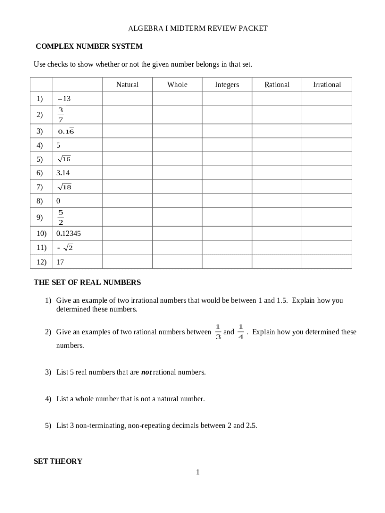 Complex Numbers, Defined, with examples and practice problems Doc ...