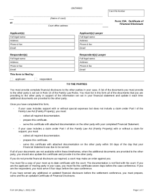 13a Certificate Of Financial Disclosure - Fill Online, Printable ...