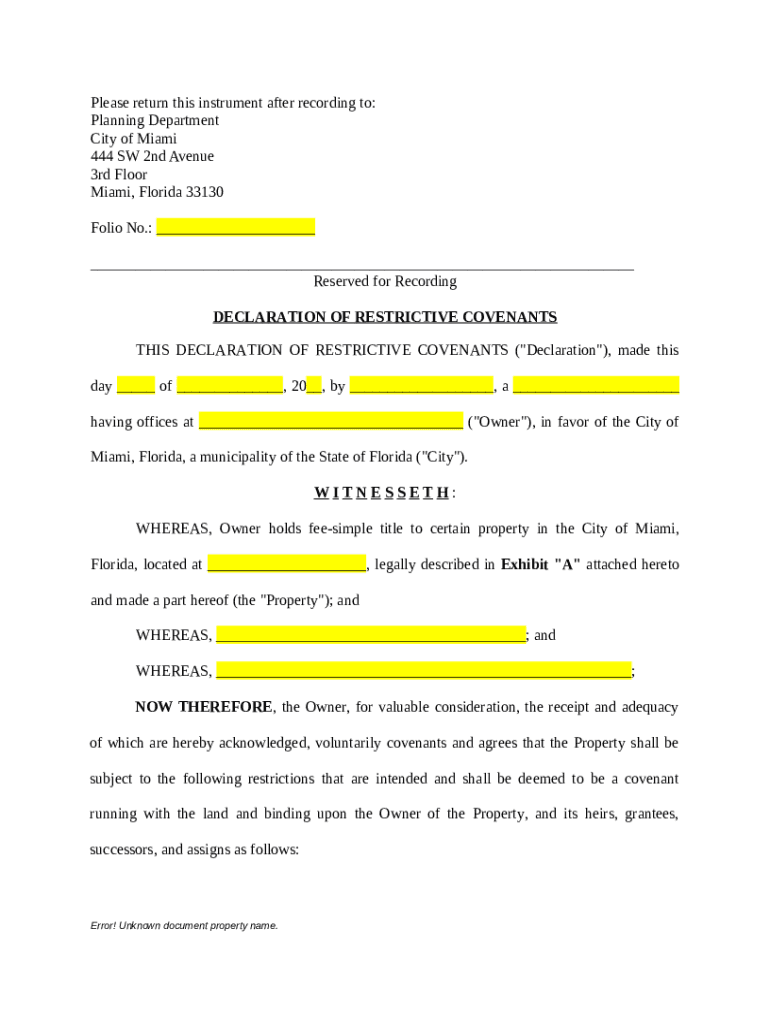 Workforce or Affordable Housing Covenant - base Doc Template | pdfFiller