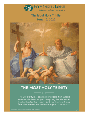 Fillable Online Most Holy Trinity Catholic Church - YouTubeMost Holy ...