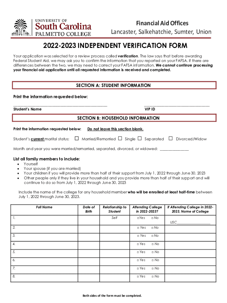Fillable Online 2022-2023 Forms and Certifications - My Palmetto College University ... Fax ...