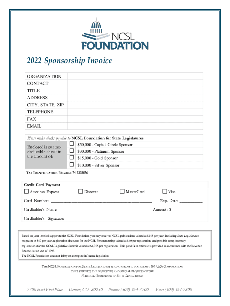 Fillable Online 10 Outstanding Nonprofit Sponsorship Request Letter ...