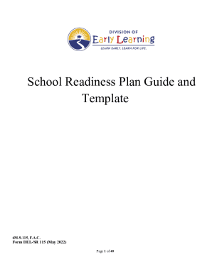 Fillable Online School Readiness Plan Guide and Template - cdn.fldoe ...