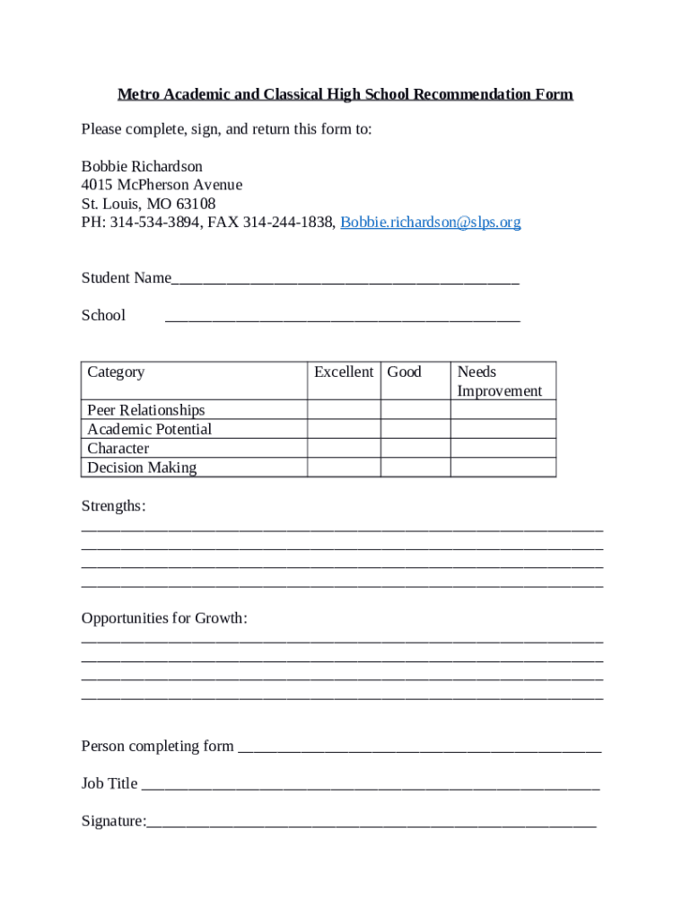 Metro Academic and Classical High School / Homepage - St. Louis Public ...