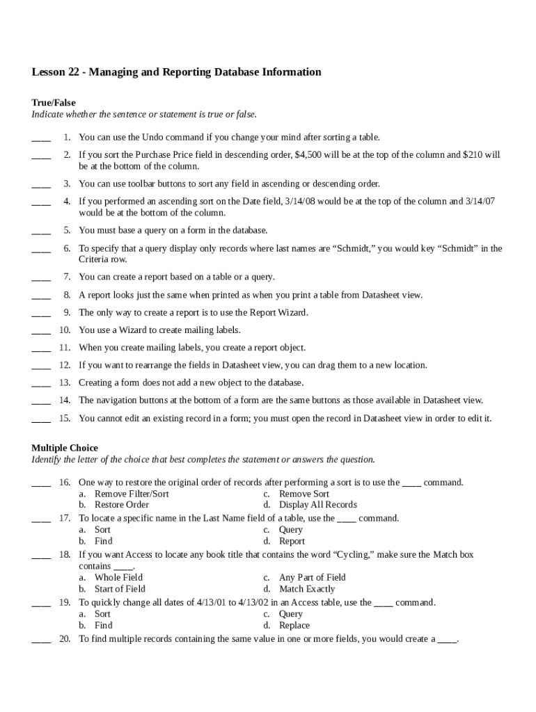Writing And Classifying True False And Open Statements Inmugiwarayaa Database Programming With 