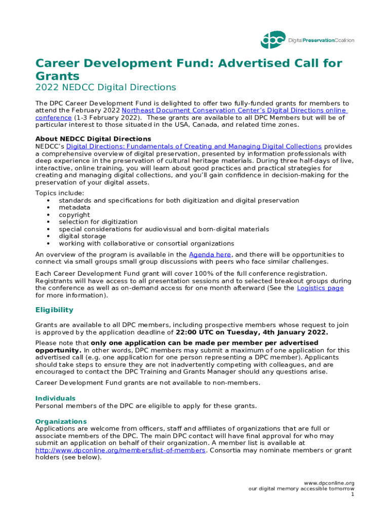 ARA2021 Grant Application Doc Template | pdfFiller