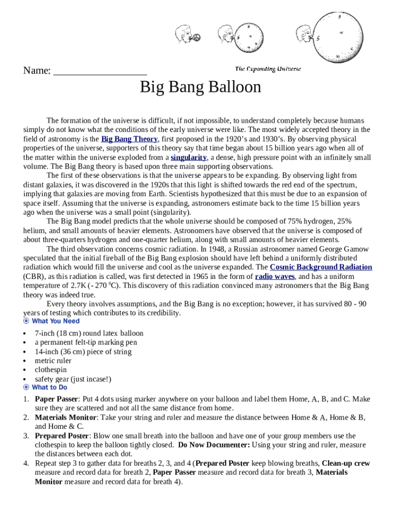 Big Bang Balloon - Franklin Township Public Schools Doc Template | pdfFiller