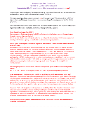 Fillable Online Frequently Asked Questions Related to COVID-19 ...