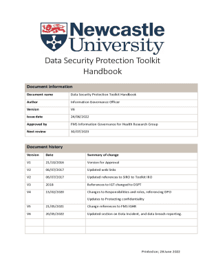 Fillable Online research ncl ac Data Security and Protection ...