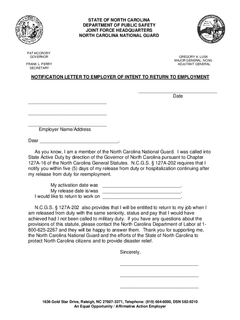 Fillable Online nc ng NC DPS: Law Enforcement - North Carolina ...