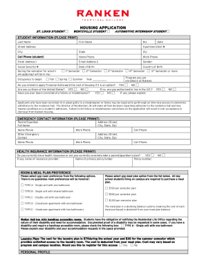Fillable Online STUDENT INFORMATION (PLEASE PRINT) - Ranken Technical College Fax Email Print ...