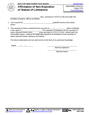 NYS Attorney Affirmation-ForeclosurePDFAffidavit - Scribd Doc Template ...
