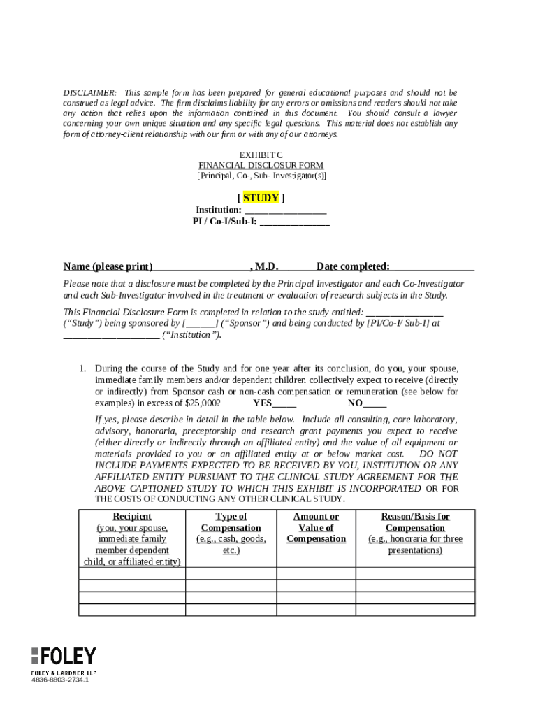 FINANCIAL DISCLOSURE - ACC Doc Template | pdfFiller