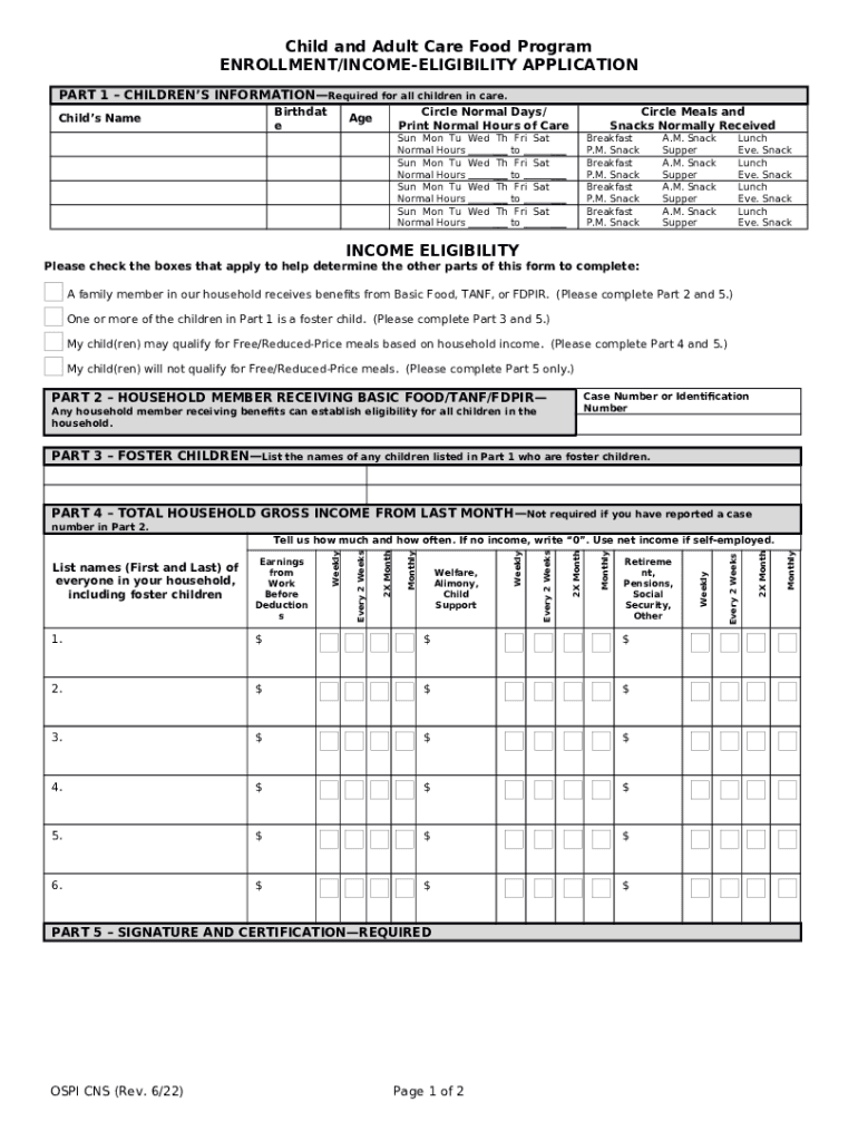 Enrollment and Income Eligibility Application - K12 Doc Template ...