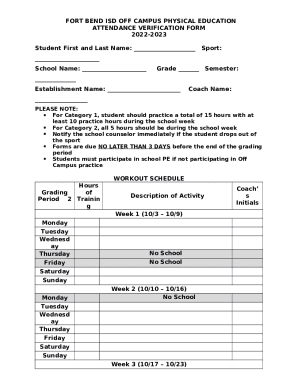 Athletics / Physical - UIL - Fort Bend ISD Doc Template | pdfFiller