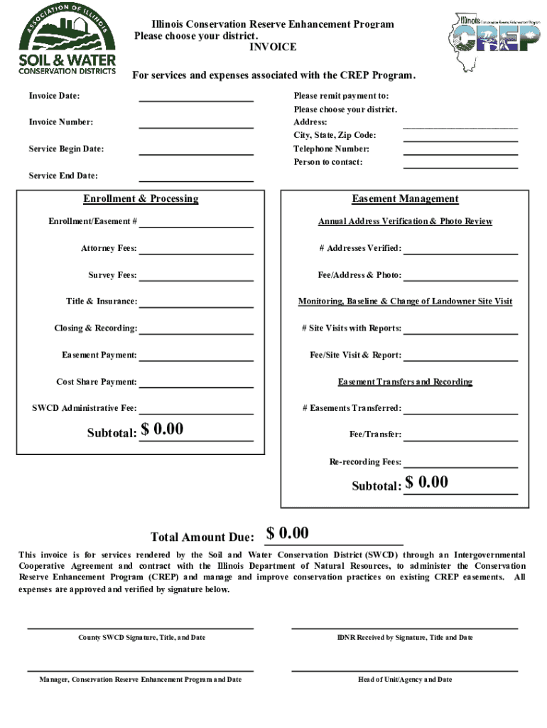 Fillable Online www2 illinois Illinois Conservation Reserve Enhancement ...