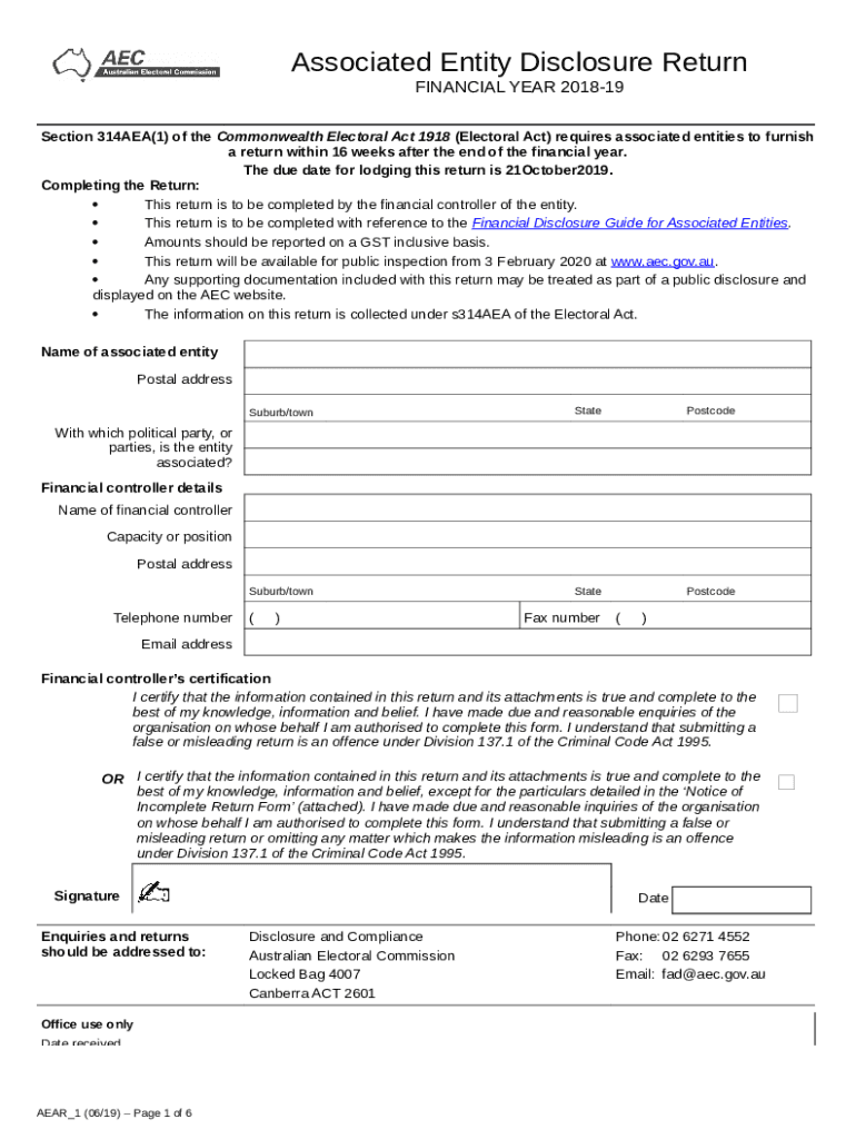 www.aec.gov.au s filesAssociated Entity Annual Return - Australian ...