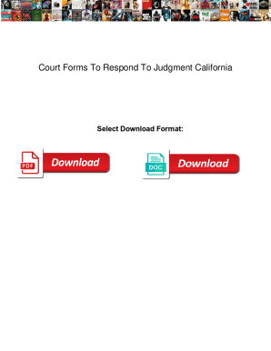 Fillable Online Court Forms To Respond To Judgment California. Court ...