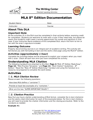 What is MLA at?Specifications & Examples - Study.com Doc Template ...