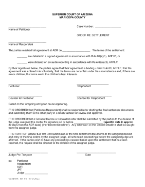 Fillable Online superiorcourt maricopa Superior Court - Arizona ...