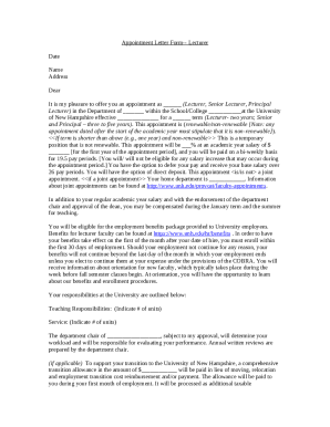Appointment Letter: How to Write (with at & Sample Letter) Doc Template | pdfFiller