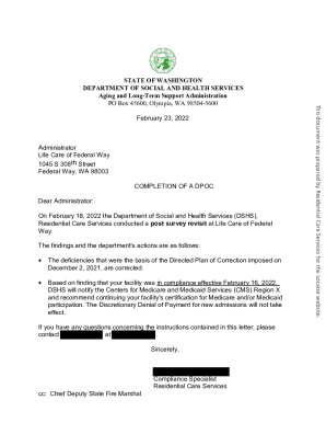 Fillable Online fortress wa STATE OF WASHINGTON DEPARTMENT OF SOCIAL ...