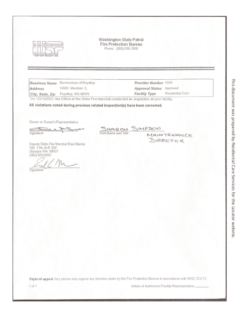 Fillable Online fortress wa www.dshs.wa.gov altsaAging and Long-Term Support Administration DSHS ...