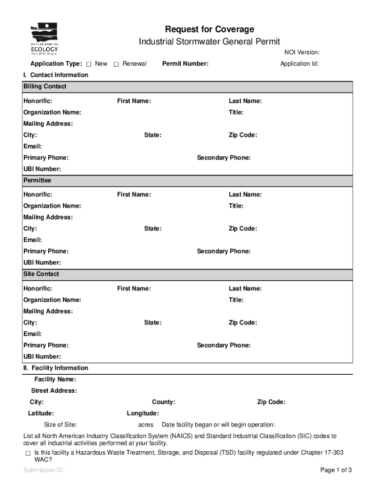 Fillable Online fortress wa fortress.wa.gov ecy ezshareFACT SHEET FOR INDUSTRIAL STORMWATER ...