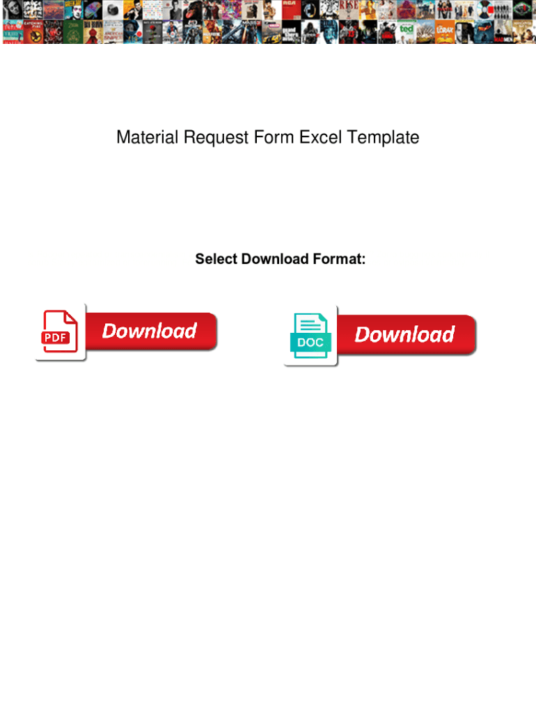 Fillable Online Material Request Form Excel Template. Material Request ...