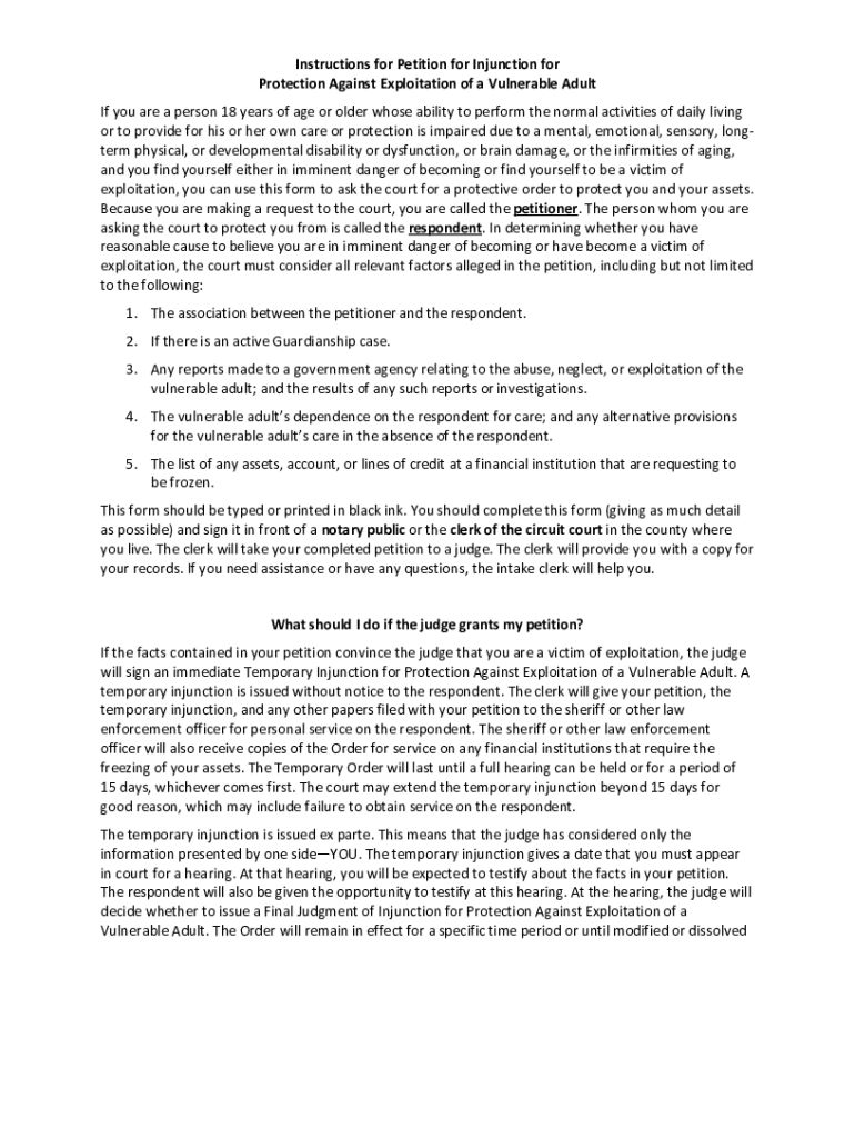 Fillable Online www.hillsclerk.comInstructions-and-PetitionInstructions ...